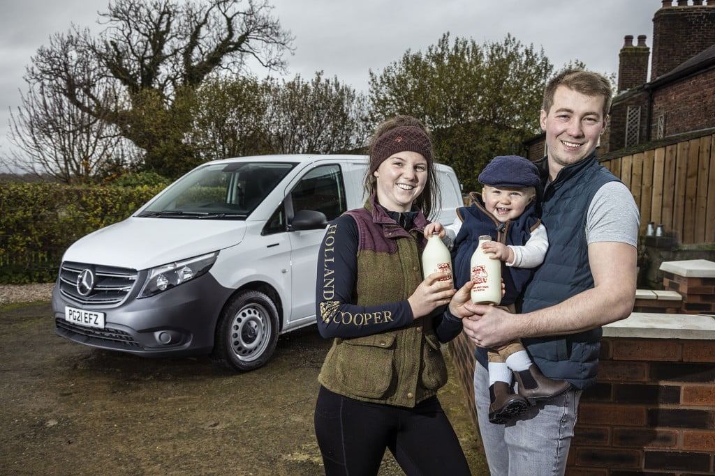 Generation game: Milkman John Fiddler with partner Annie Miller and one ...